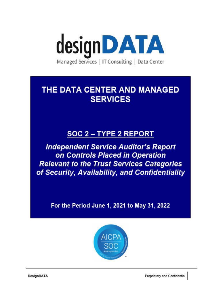 DesignDATA 2022 SOC 2 Type II Audit (1) (1) | PDF | Computer Security | Security