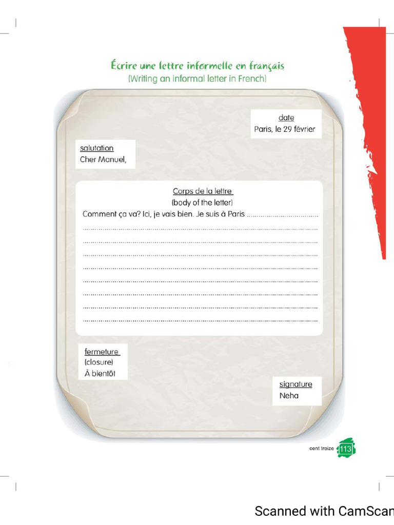 French Letter Writing | PDF