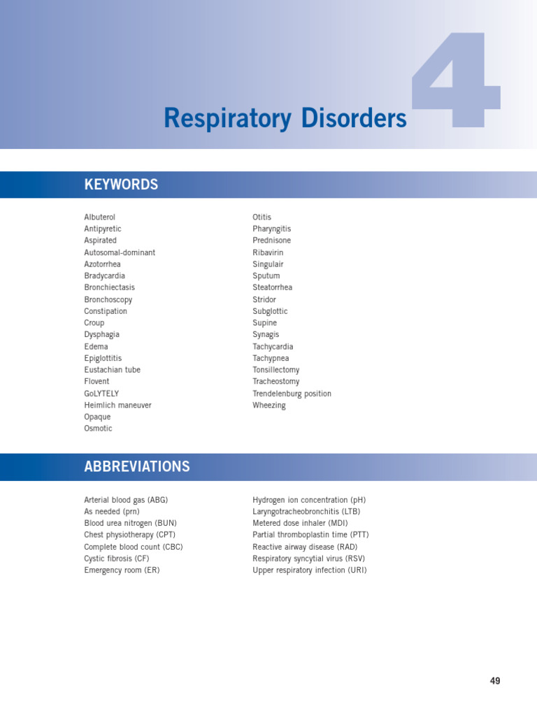 Pediatric Respiratory Disorders | PDF | Pneumonia | Medicine