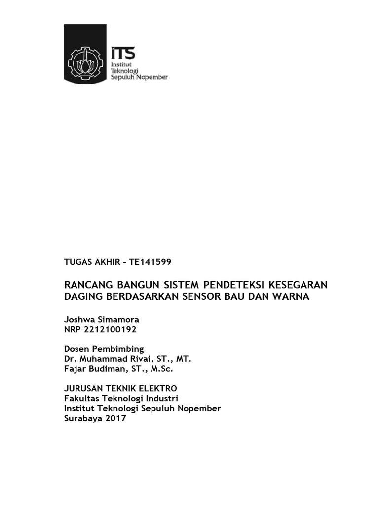 ITS RANCANG BANGUN SISTEM PENDETEKSI KESEGARAN DAGING BERDASARKAN ...