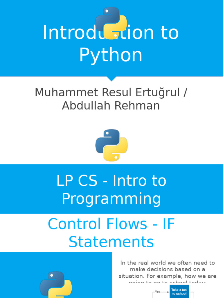 Python W3 - Control Flows | PDF | Boolean Data Type | Software Engineering