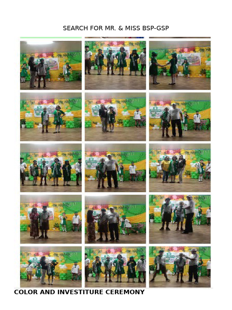 Mr. & Miss BSP-GSP Ceremony Details | PDF