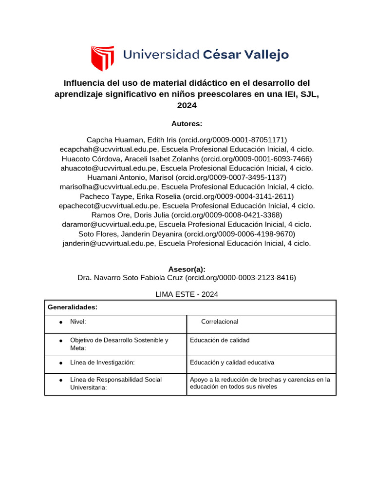 FINAL Con Parrafo Añadido | PDF | Educación de la primera infancia ...