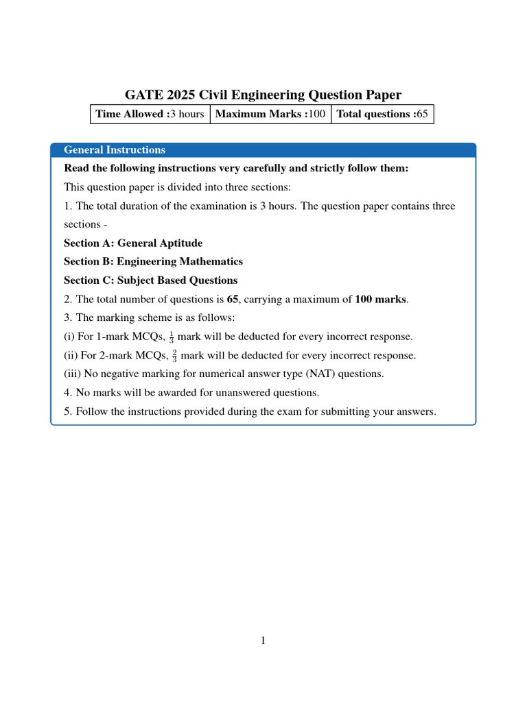 GATE CE Slot 2 MEMORY BASED 1 | PDF | Multiple Choice | Eigenvalues And ...