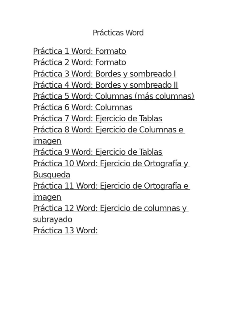Prácticas Word | PDF