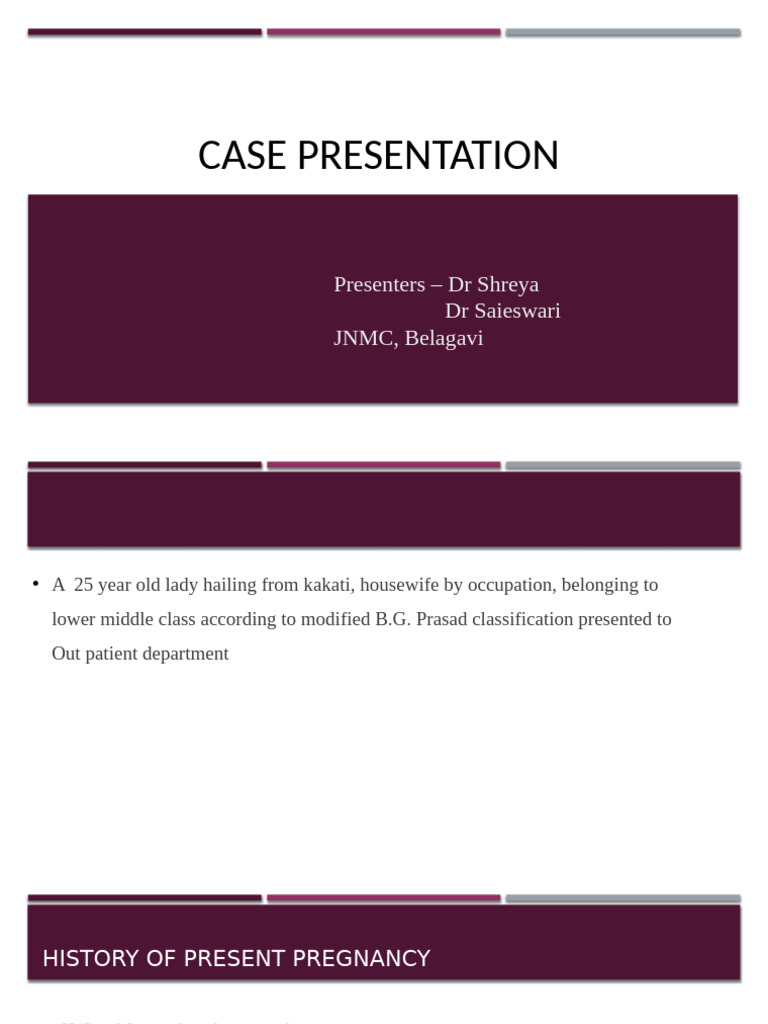 Anemia Case Presentation | PDF | Pregnancy | Anemia