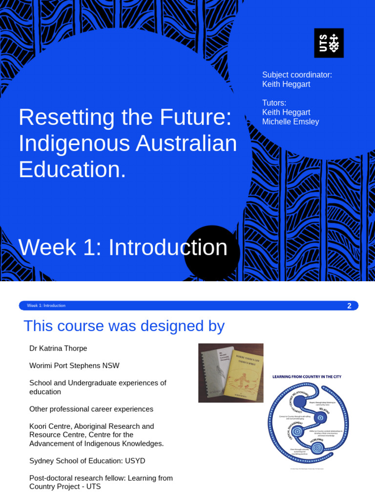 Lecture 1 - 2025 | PDF | Teachers | Indigenous Australians
