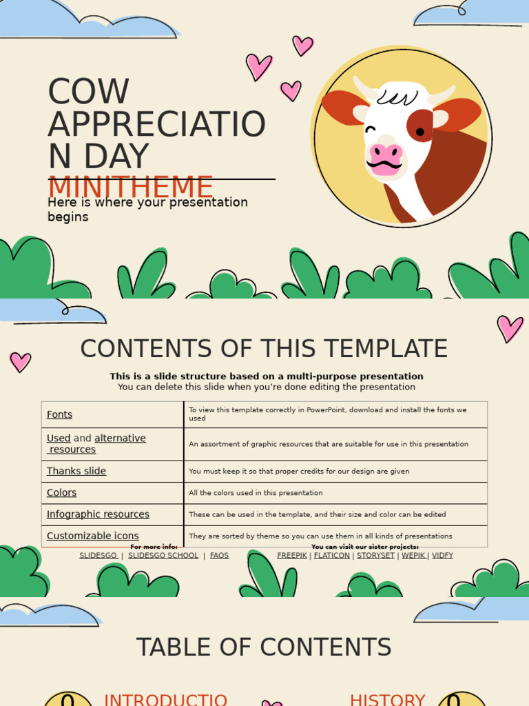 Cow Appreciation Day Minitheme by Slidesgo | PDF | Planets | Planets In ...