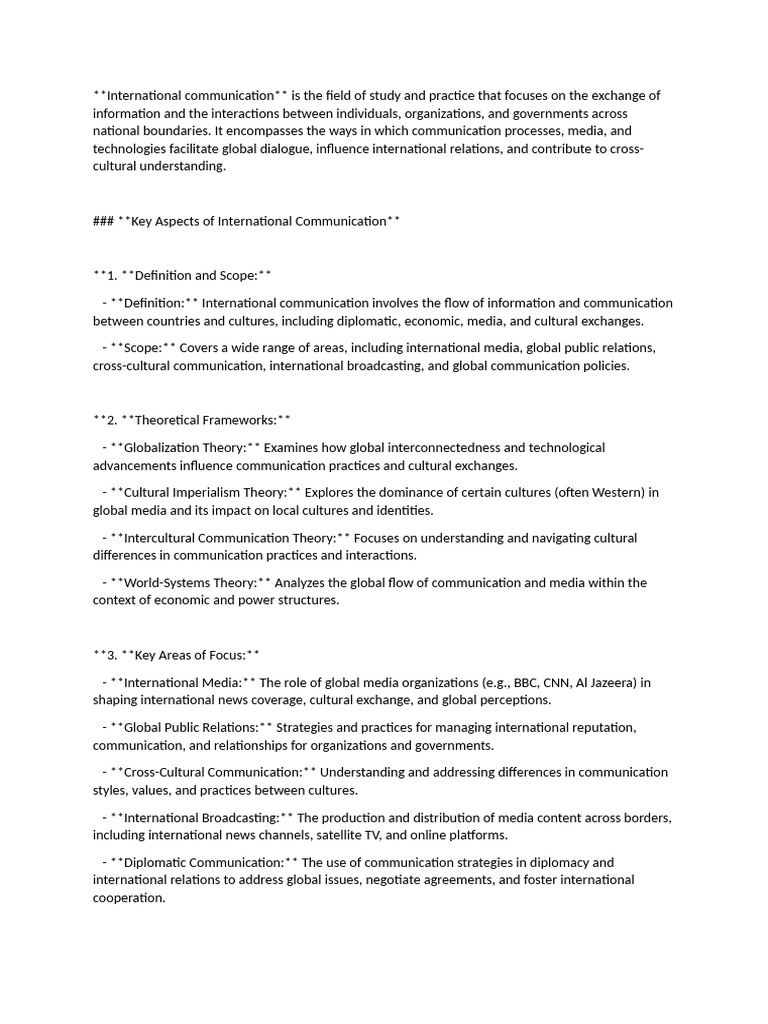 Understanding International Communication | PDF | Communication | Cross ...