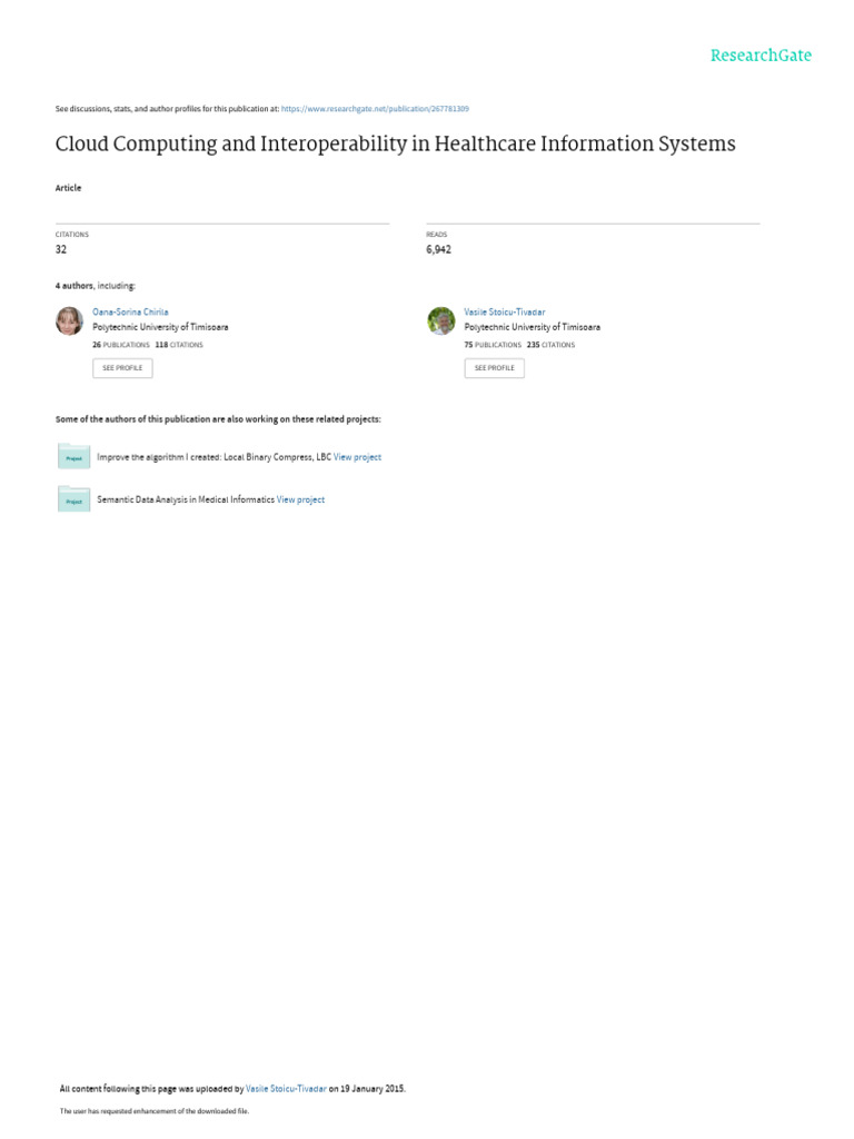 Cloud Computing and Interoperability in Healthcare | PDF | Cloud Computing | Software As A Service
