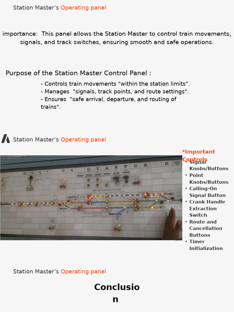Operating Panel: Station Master's | PDF