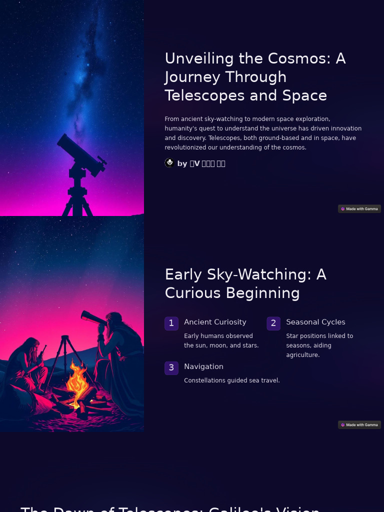 Unveiling The Cosmos A Journey Through Telescopes and Space | PDF ...