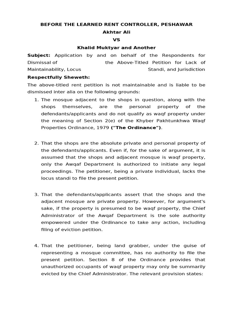 Khalid Mukhtyar Application | PDF | Government | Public Law