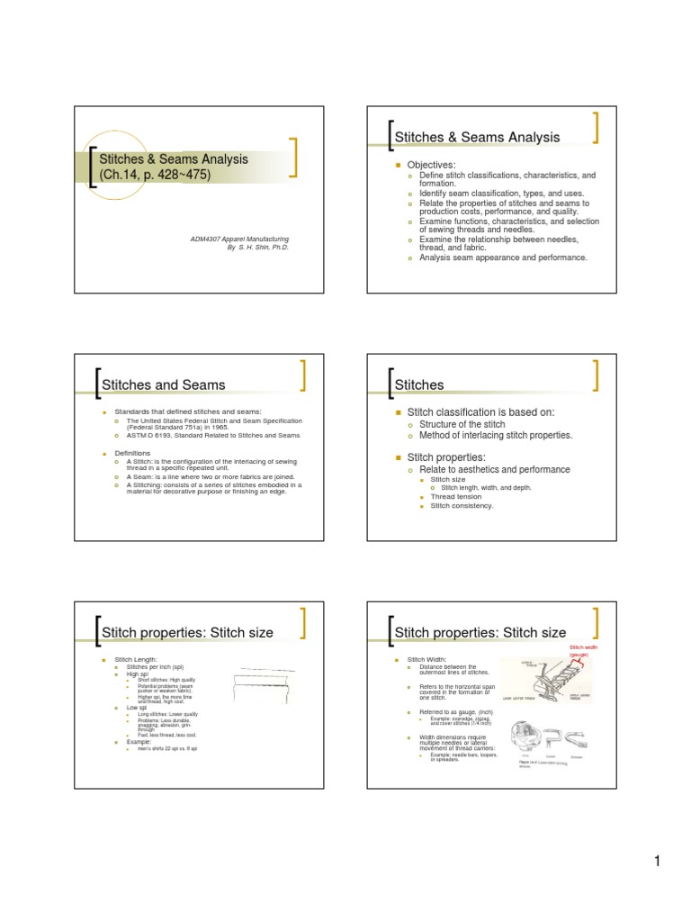 Stitches Classification | PDF | Seam (Sewing) | Yarn
