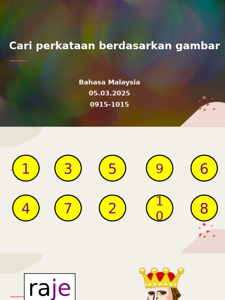 Cari Perkataan Berdasarkan Gambar | PDF