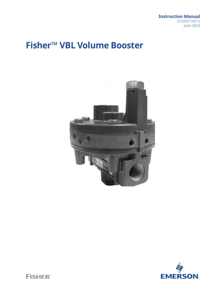Instruction Manual Fisher VBL Volume Booster en 125396 2 | PDF | Valve ...