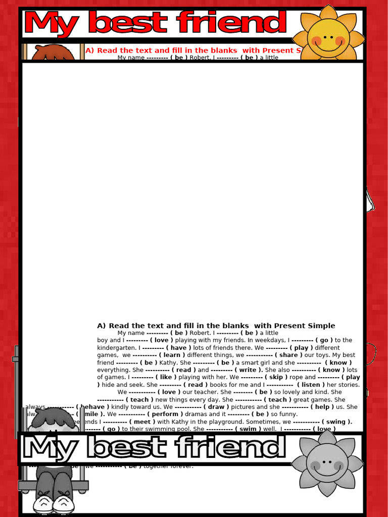 Simple Present Tense - My Best Friend | PDF