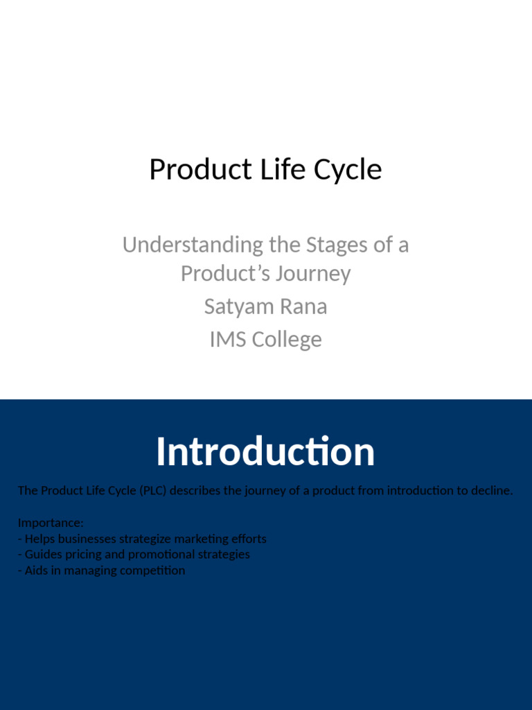 Product Life Cycle Colored Presentation | PDF