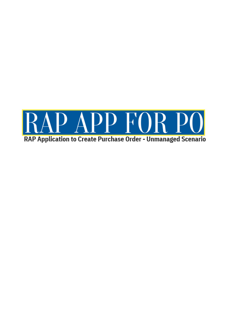 Rap App For Purchase Order | PDF | Metadata | Databases