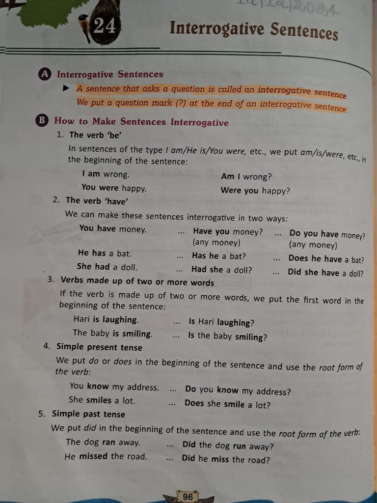 Interrogative Sentence Formation Guide | PDF | Question | Sentence ...