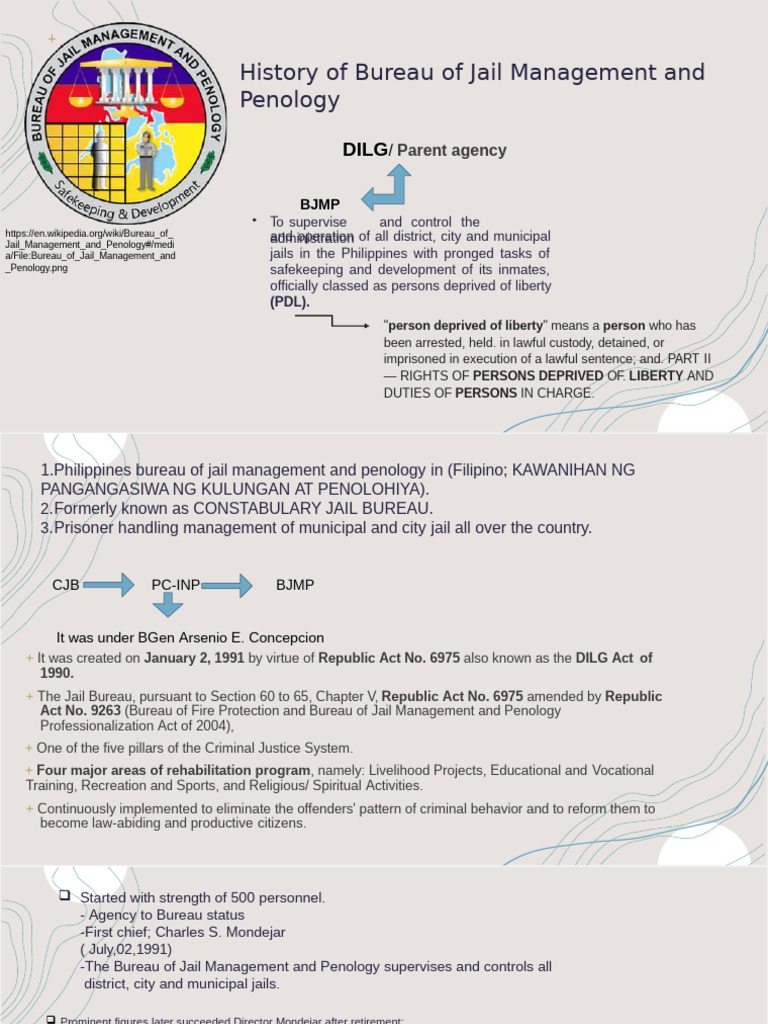 Brief History-of-Bureau-of-Jail-Management-and-Penology-1 | PDF ...