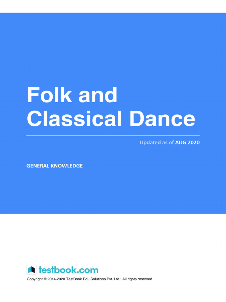Folk & Classical Dance - Study Notes | PDF