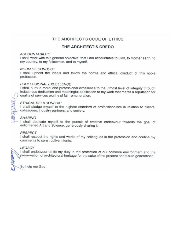 Architect's Credo | PDF