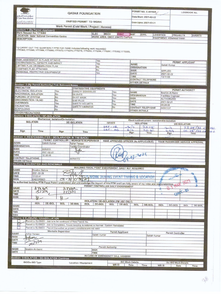 02 Extract Fan PPM Sample | PDF