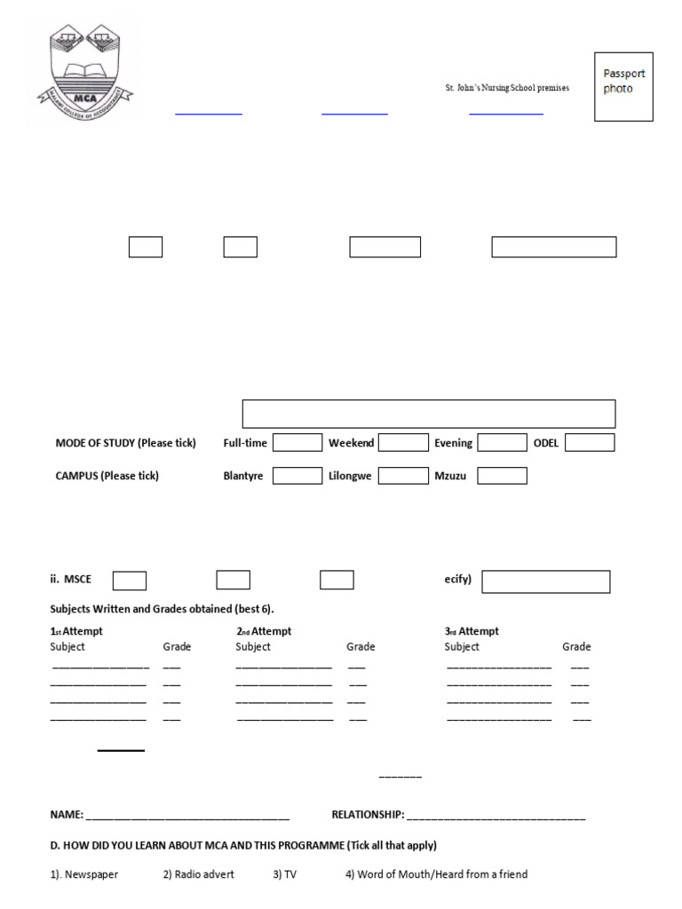Mature Entry Application Form 2024-2025 | PDF | Diploma | Educational Stages