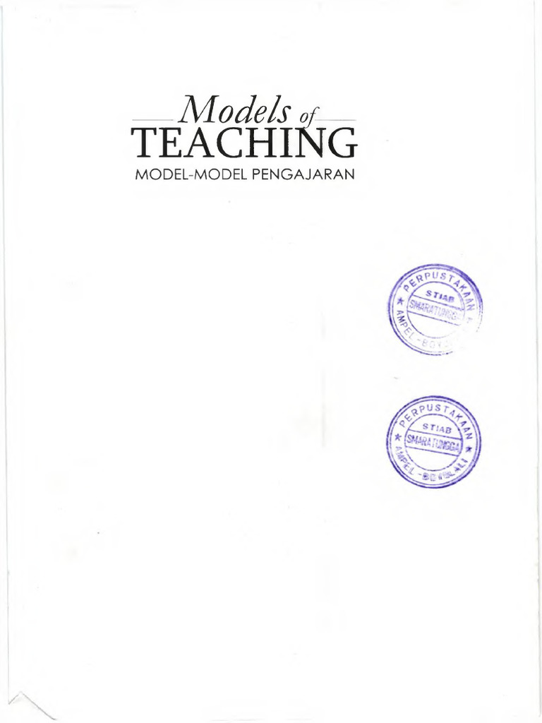 Models of Teaching | PDF