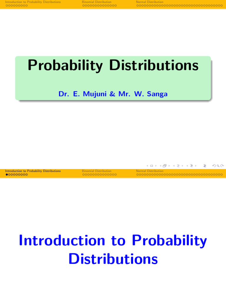 Lecture 4-Probability Distributions-FOR UPLOAD (1) | PDF | Probability ...