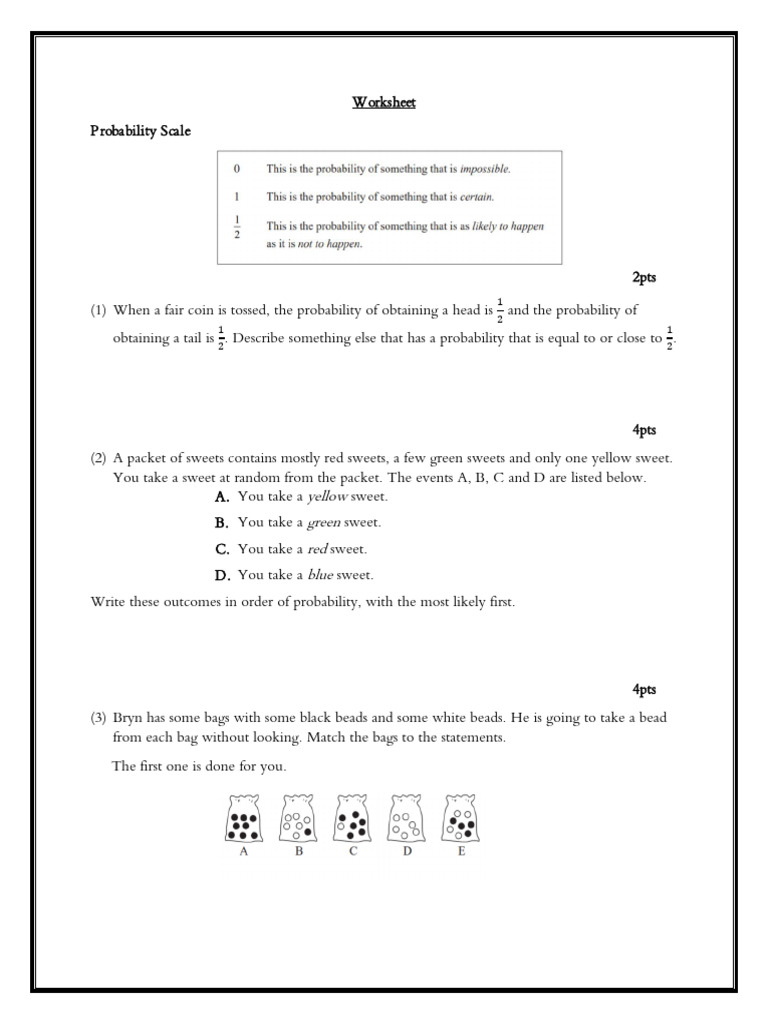 Grade 11 Worksheet - Probability, Sets and Venn Diagram | PDF | Measure ...