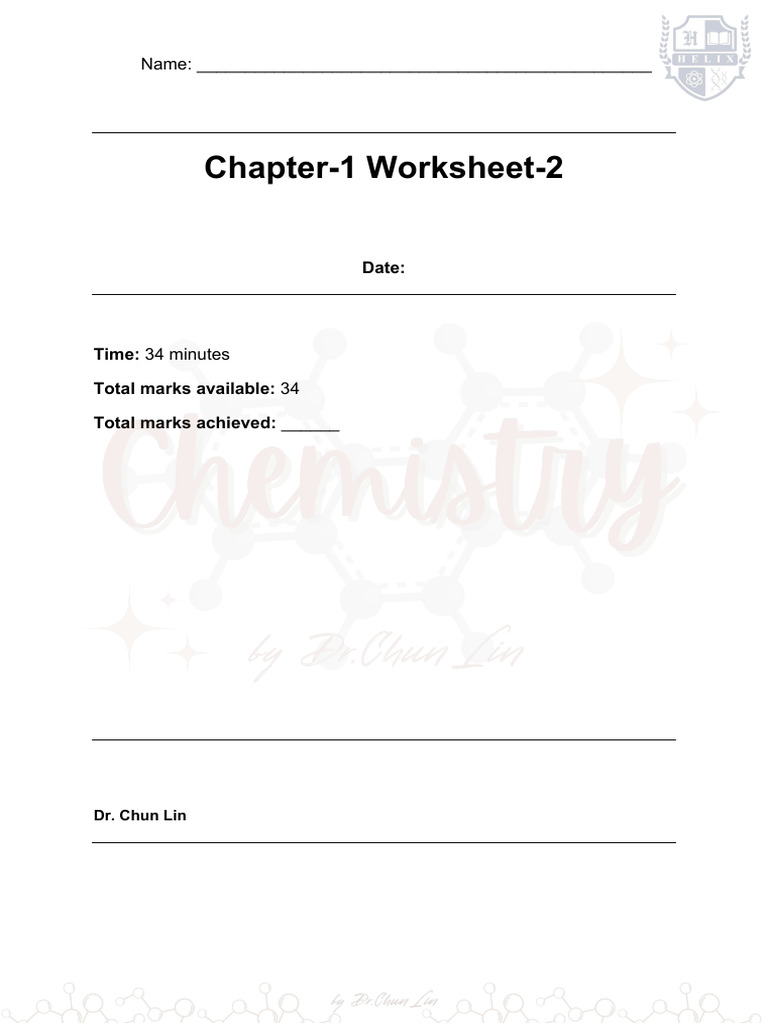 Chp-1 Worksheet-2(GC) Ans Not Done | PDF | Liquids | Gases
