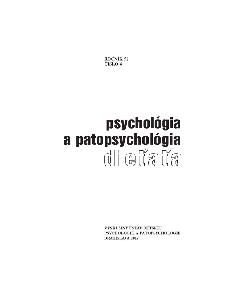 Psychológia A Patopsychológia | PDF