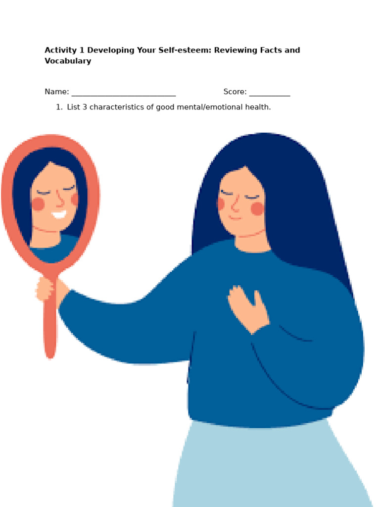 Activity 1 Building Self-Esteem | PDF