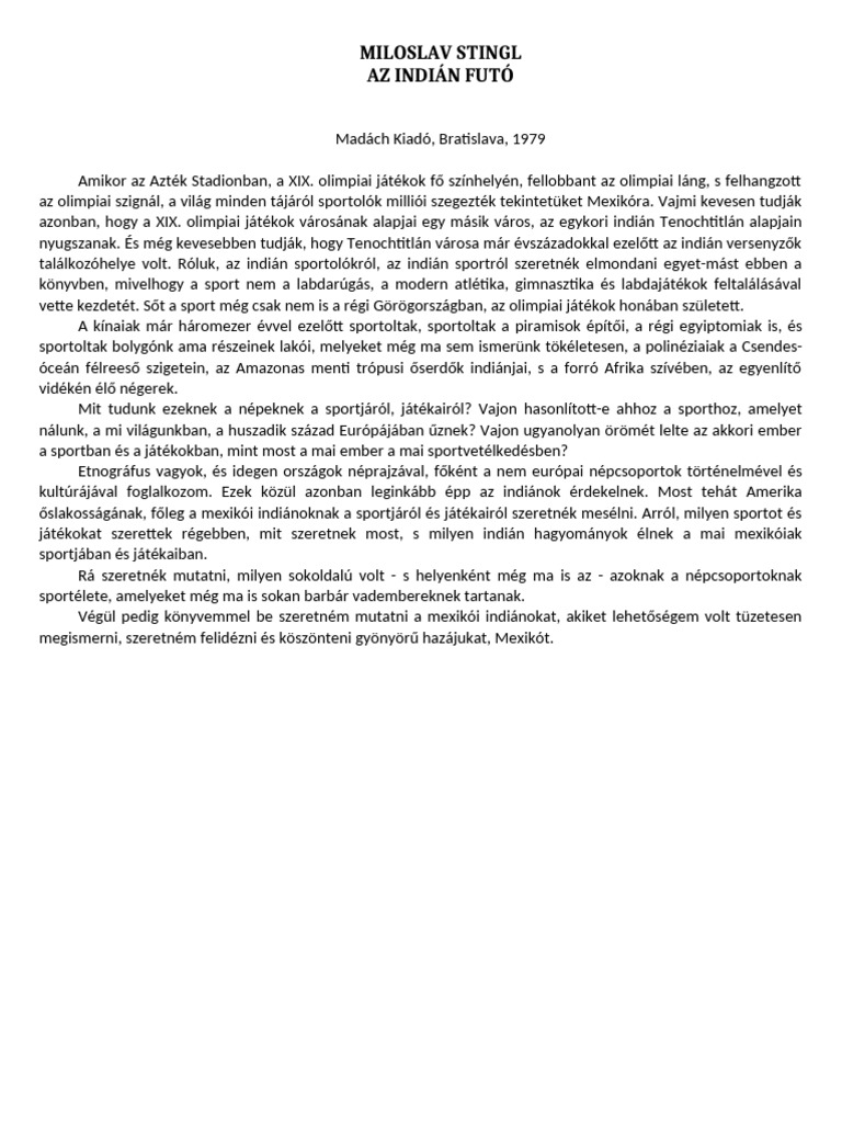 Az indián futó | PDF