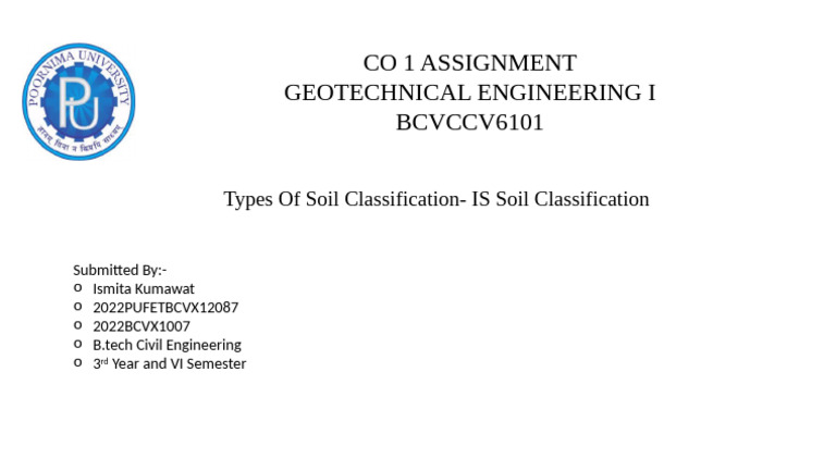 IS Soil Classification in Geotechnical Engineering | PDF