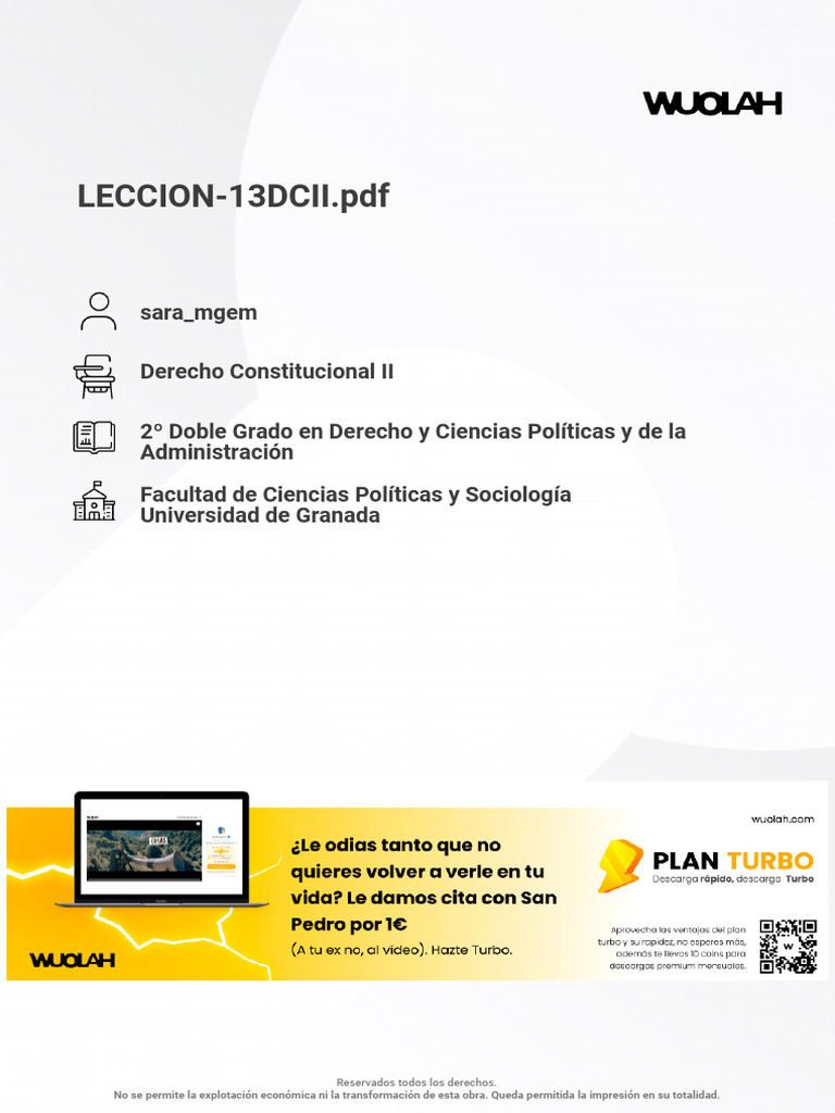 Wuolah Free Leccion 13dcii | PDF | Cortes Generales | Gobierno