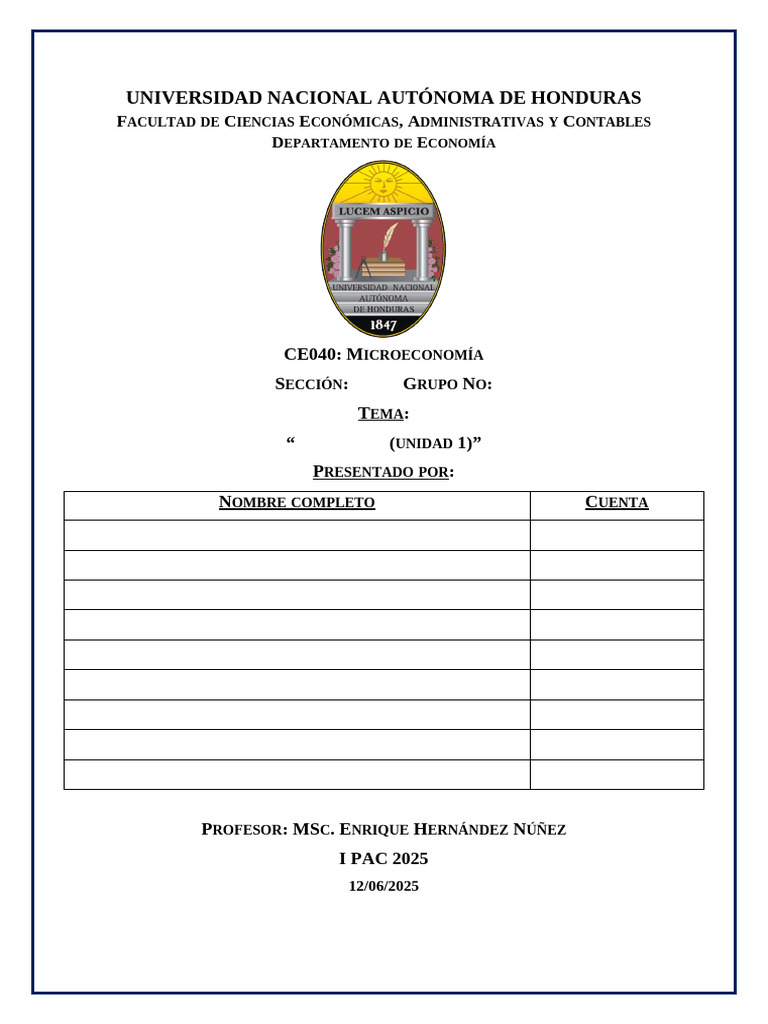 Guia - 1de2 - U1 - CE040 | PDF | Utilidad marginal | Microeconomía