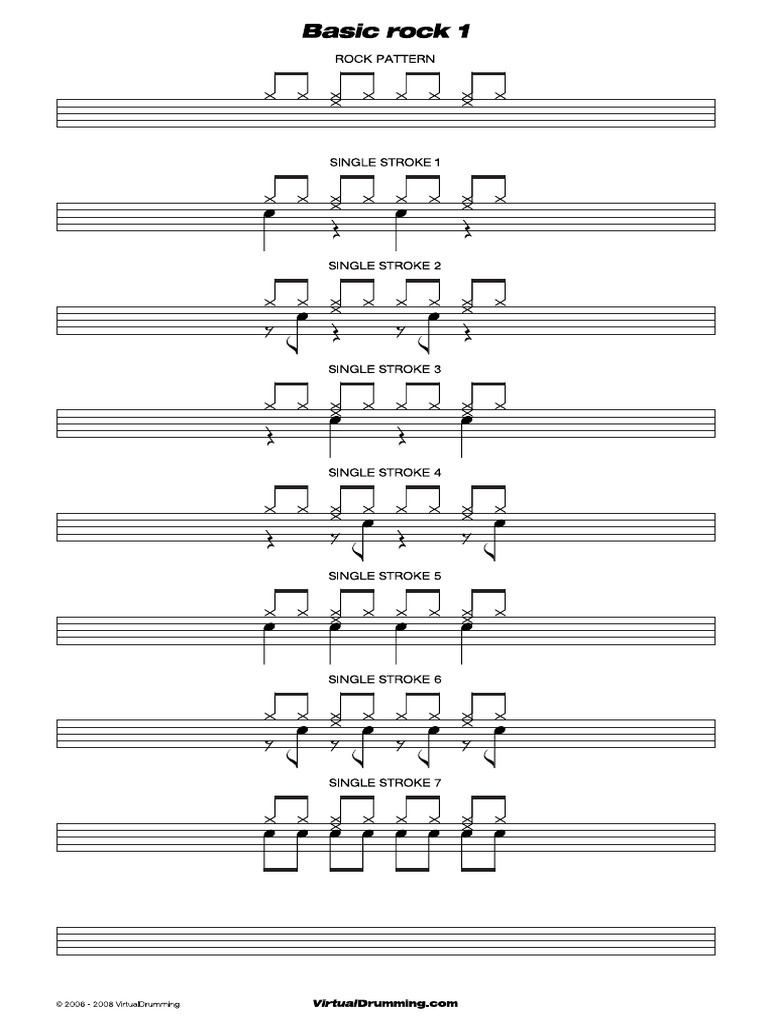 Drums Basic Rock 1 | PDF