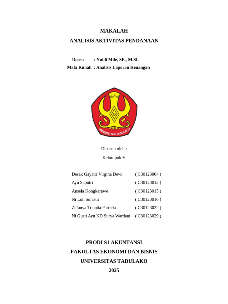 Makalah Siklus Pendanaan Kel. 5-1 | PDF
