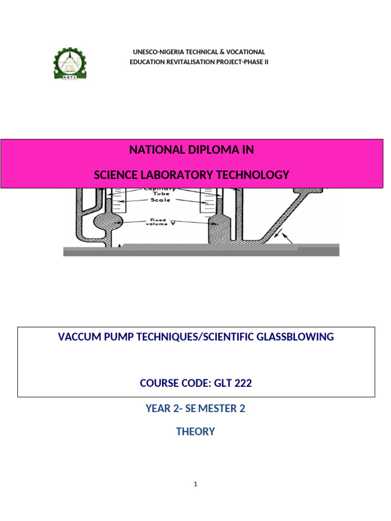 GLT 222 Theory | PDF | Pump | Pressure Measurement