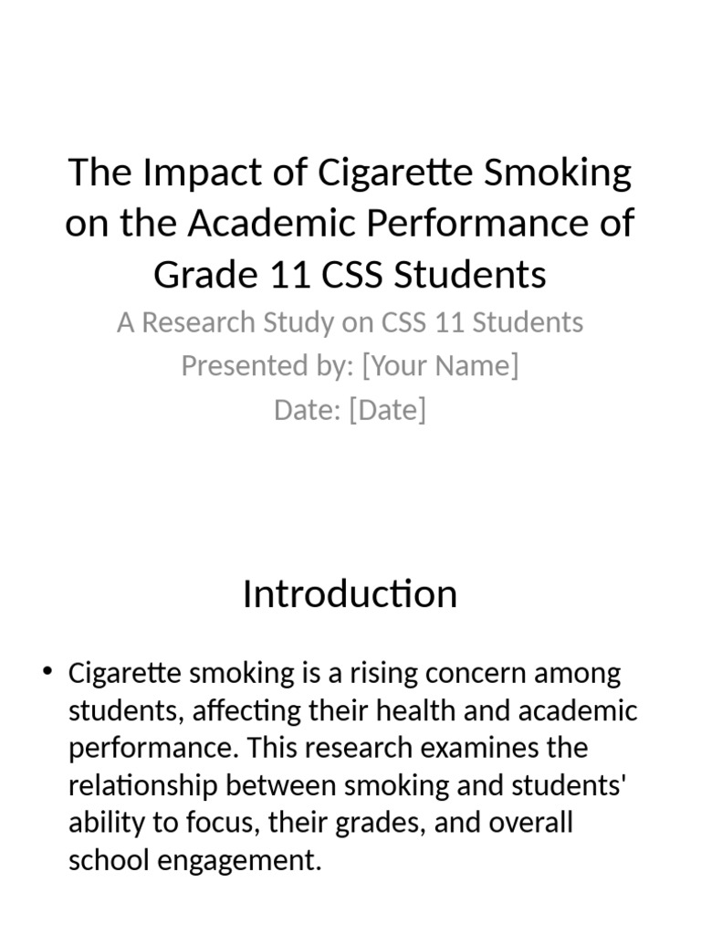 Cigarette Smoking Impact Presentation | PDF | Smoking | Cigarette