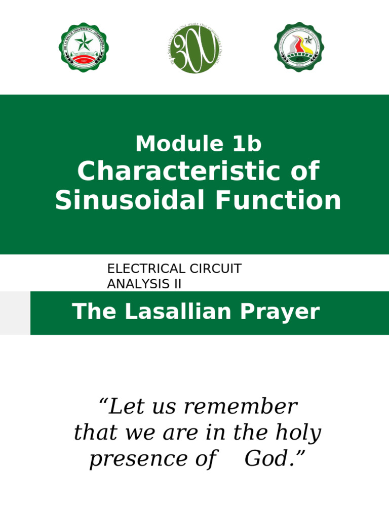 Module 1b - Characteristic of Sinusoidal Function | PDF | Phase (Waves ...
