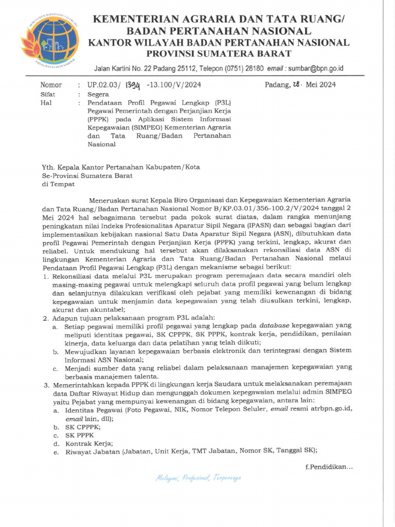 Pendataan Profil Pegawai Lengkap (PPPK) | PDF