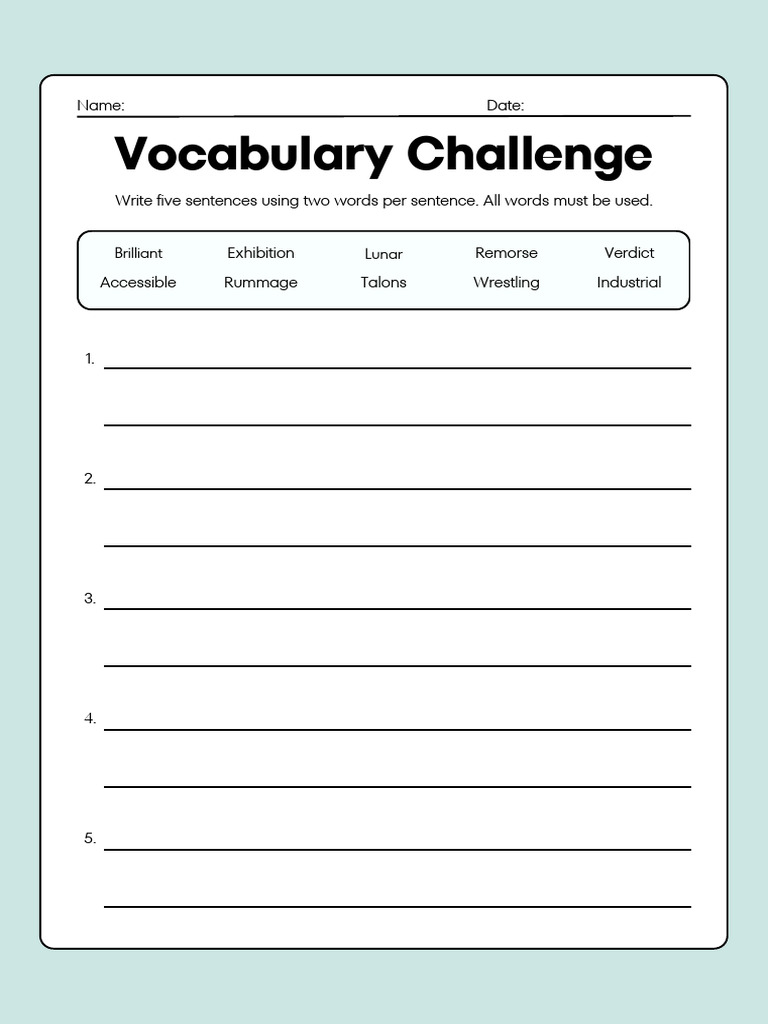 Year 7 Spelling Sentences | PDF