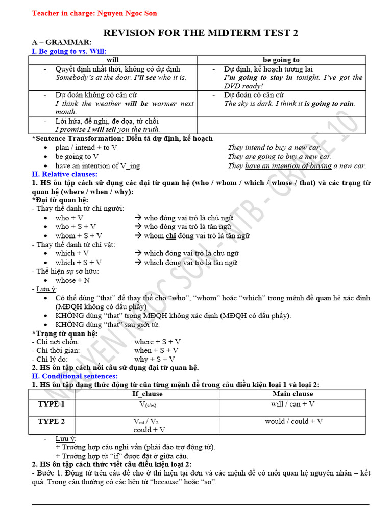 REVISION_Midterm2 | PDF