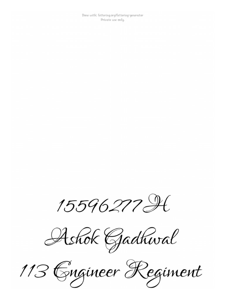 Calligraphy and Lettering Generator | PDF