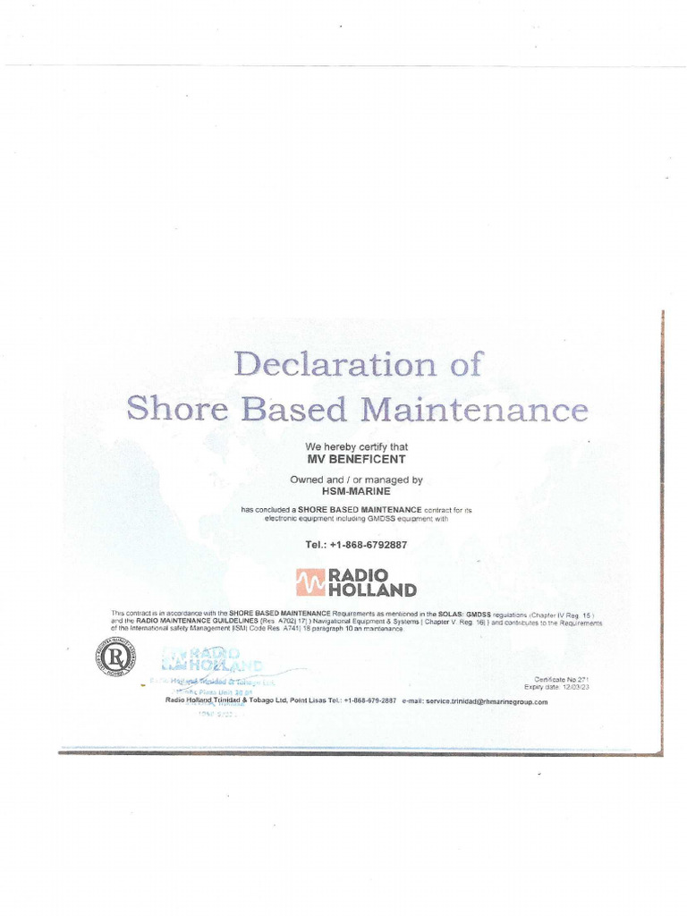Shorebased Maintenance | PDF