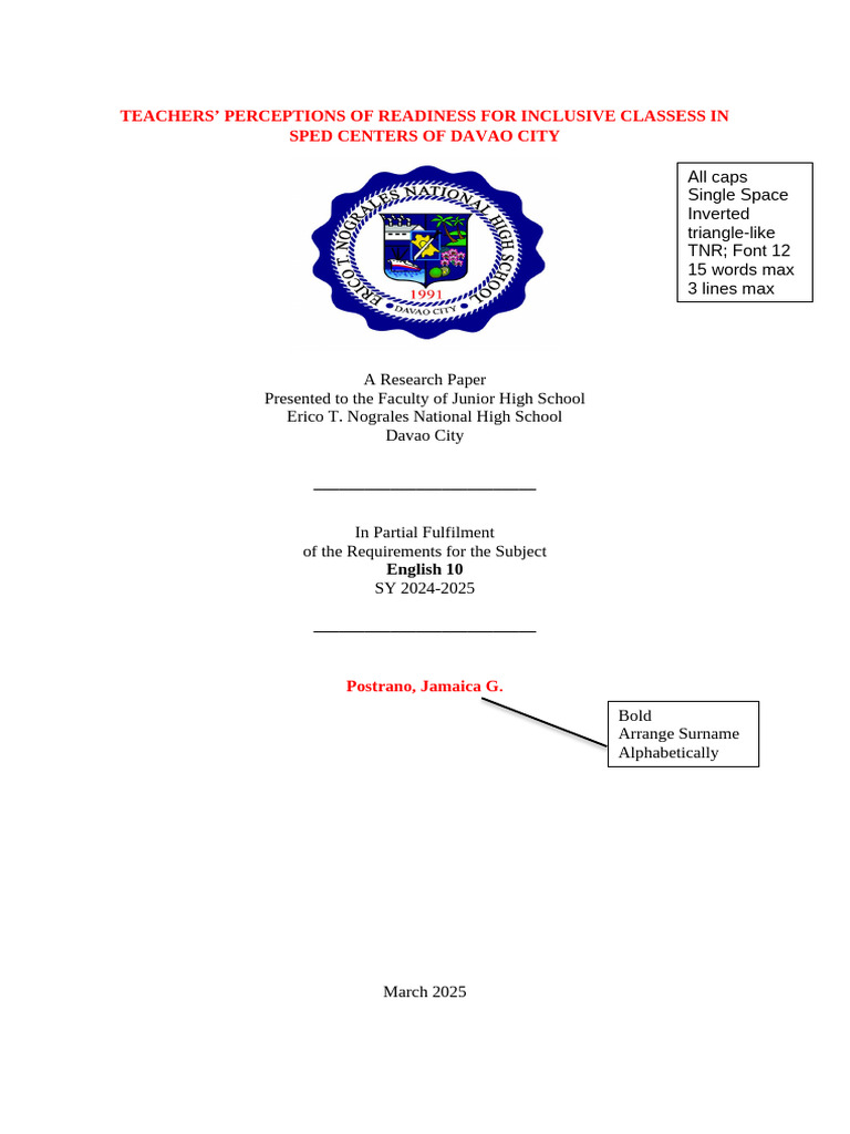 Research Manuscript Template G10 | PDF | Apa Style | Citation